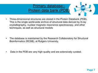 Protein database | PPT