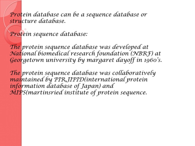 Protein databases | PPTX