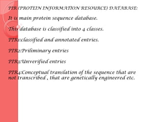 Protein databases | PPTX