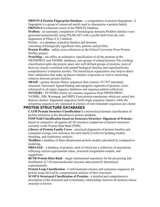 Protein databases | PDF