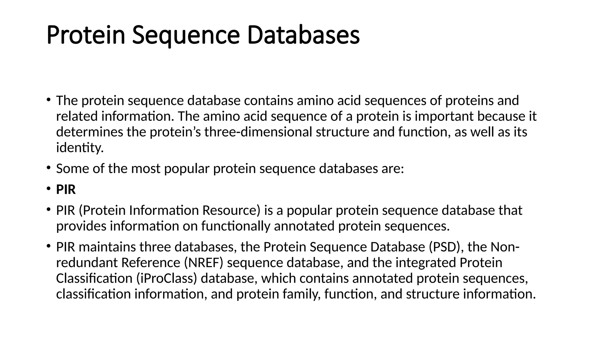 Protein databases in Bioinformatics.pptx