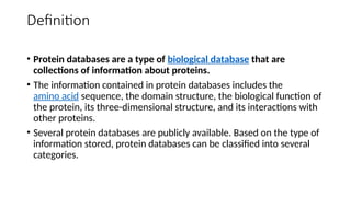 Protein databases in Bioinformatics.pptx