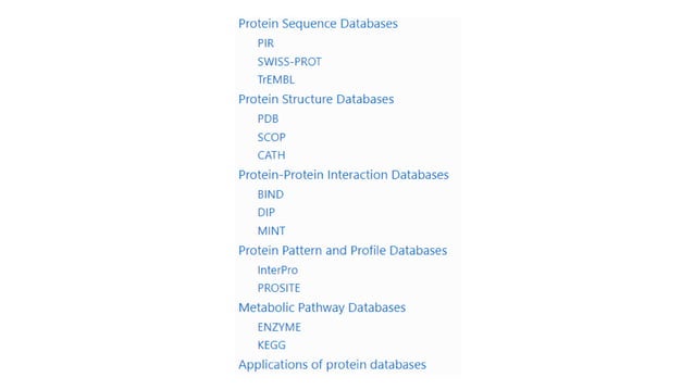 Protein databases in Bioinformatics.pptx