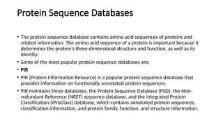 Protein databases in Bioinformatics.pptx
