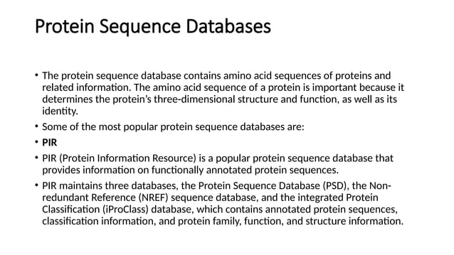 Protein databases in Bioinformatics.pptx