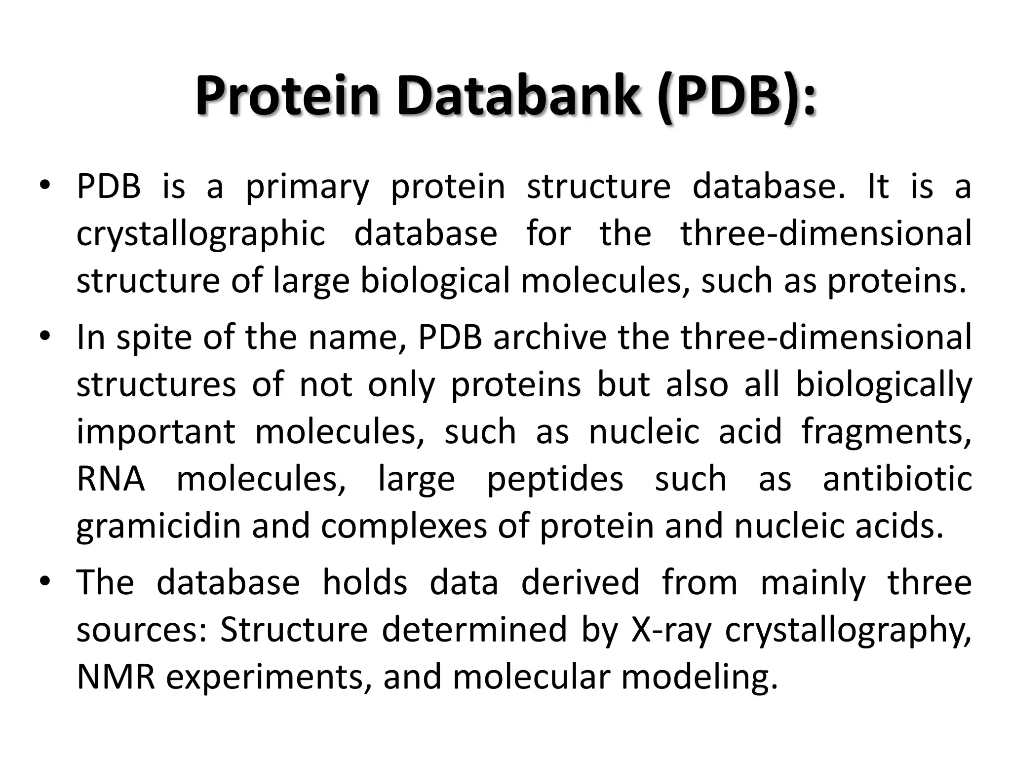 Protein Databases | PPTX