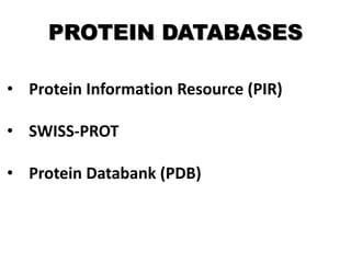 Protein Databases | PPTX