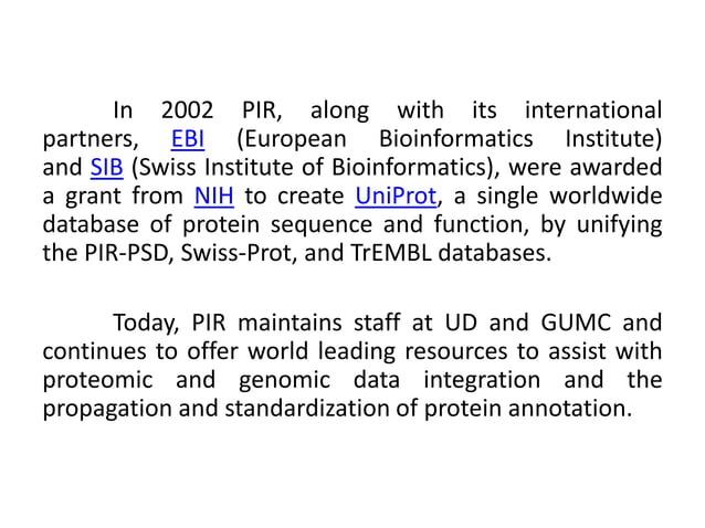 Protein Databases | PPTX