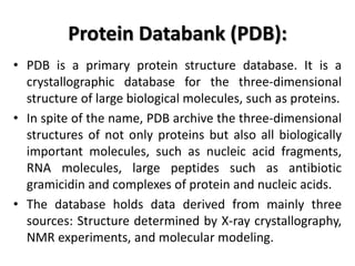 Protein Databases | PPTX