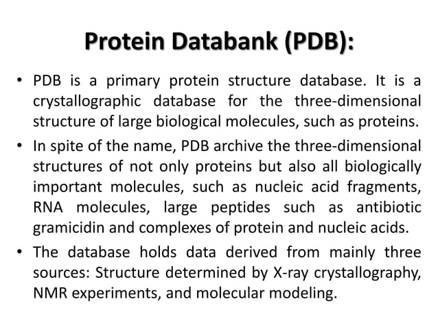 Protein Databases | PPTX