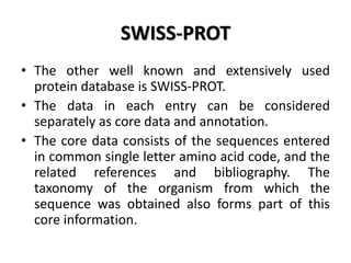 Protein Databases | PPTX