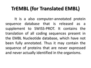 Protein Databases | PPTX