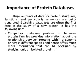 Protein Databases | PPTX