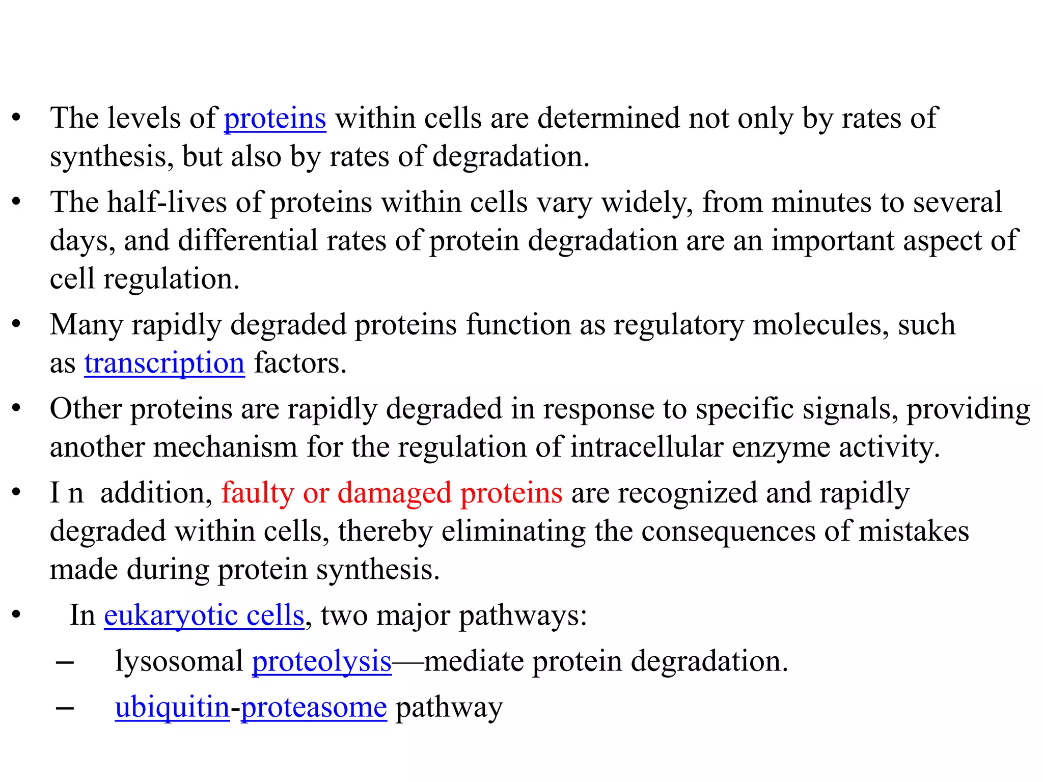 Protein degradation(molecular biology) | PPTX