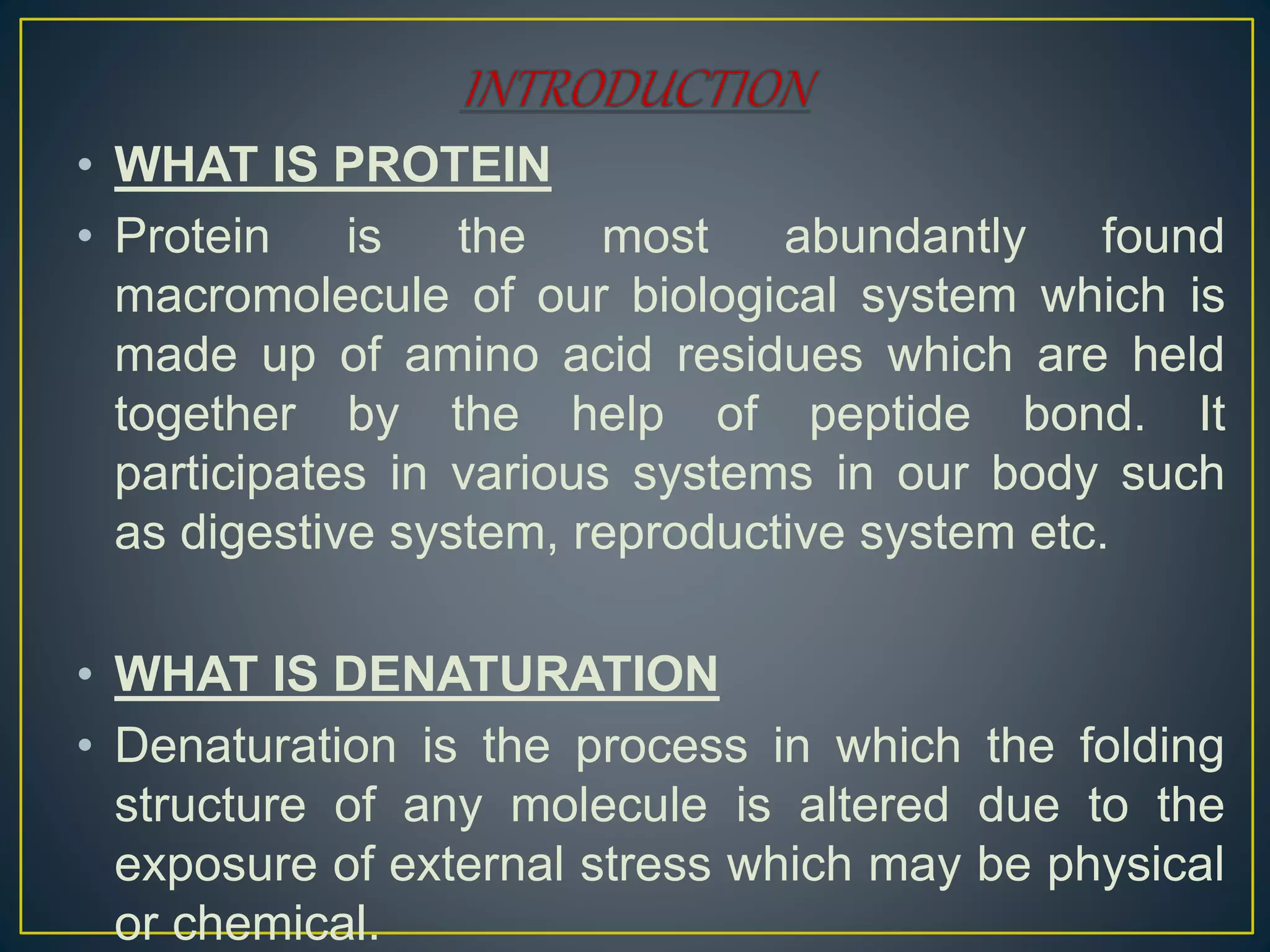 Protein denaturation | PPTX