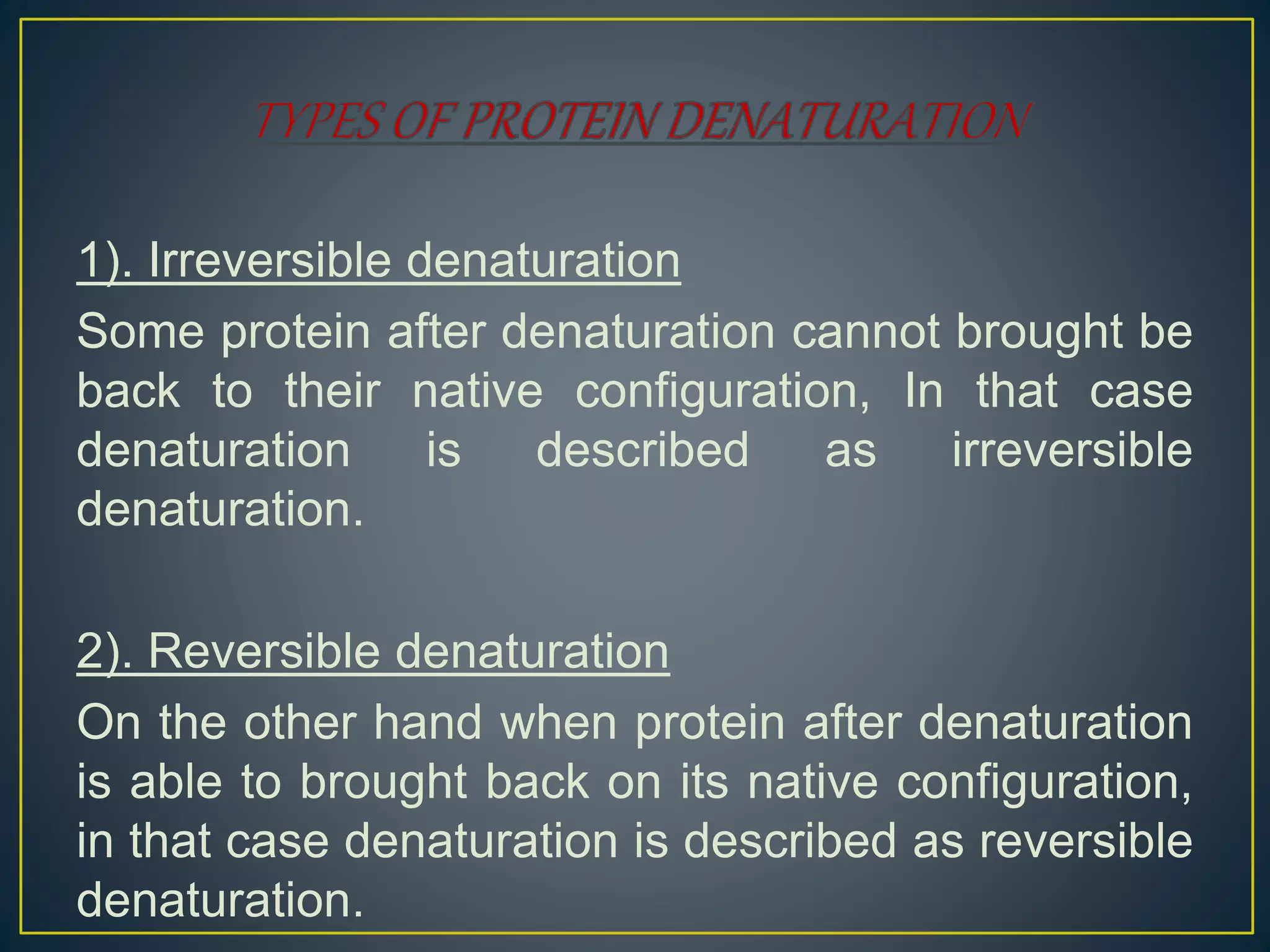 Protein denaturation | PPTX