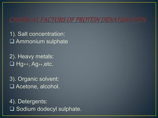 Protein denaturation | PPTX
