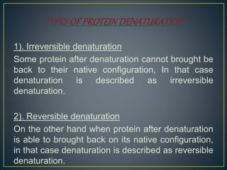 Protein denaturation | PPTX