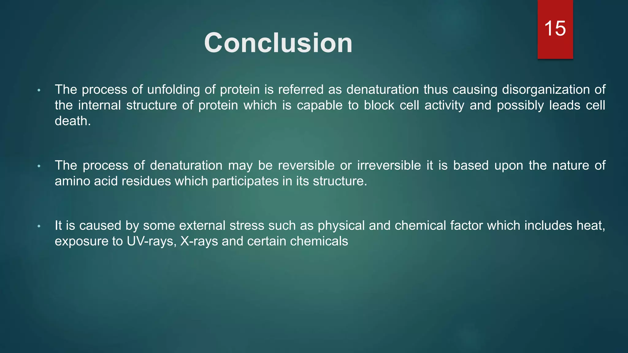 Protein Denaturation & Protein Purification | PPTX