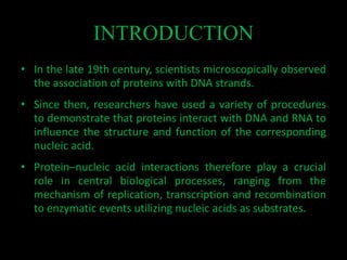 Protein – DNA interactions, an overview | PPTX
