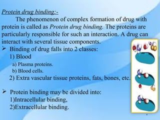 Protein drug binding | PPT