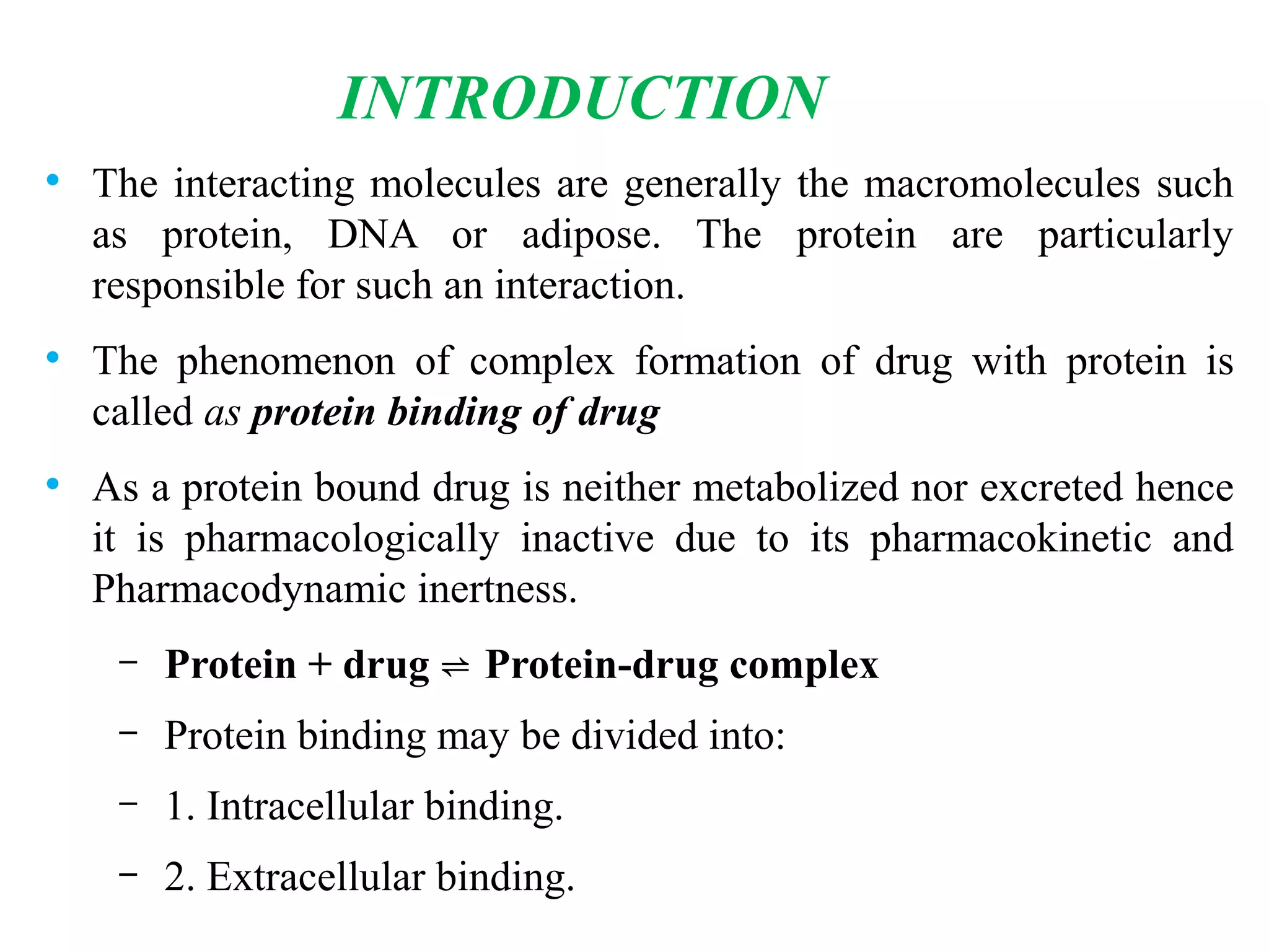Protein drug binding | PPT