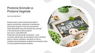 Proteine Animale vs Proteine Vegetale: Care Sunt Mai Bune? | PPT