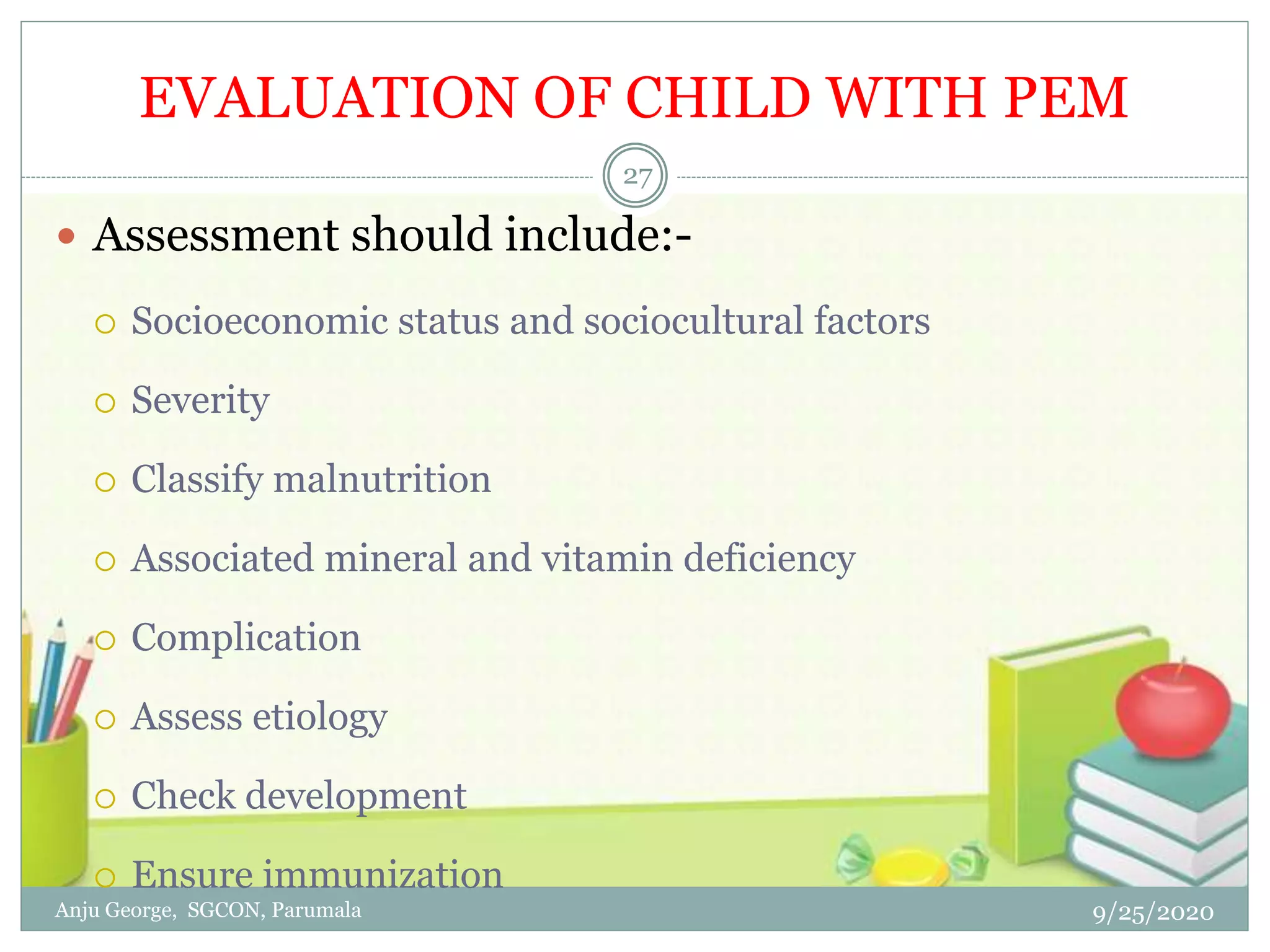 Protein energy malnutrition | PPT