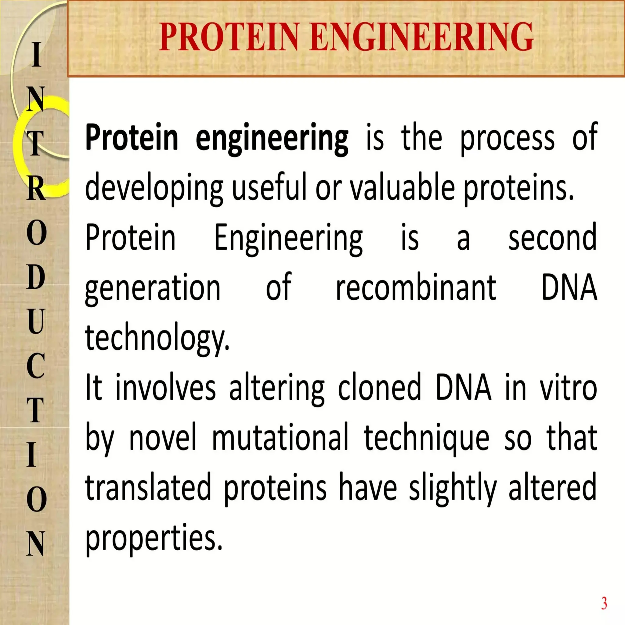 Brief introduction to Protein Engineering | PPTX