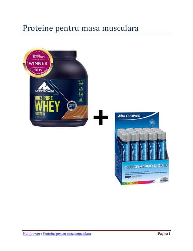 Proteine pentru masa musculara - multipower | DOCX