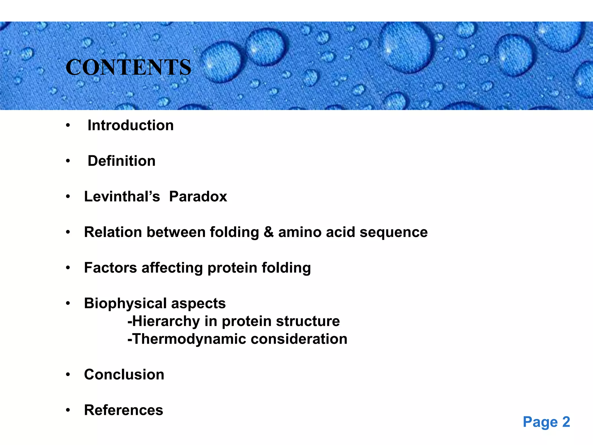 Protein folding by KK Sahu | PPT