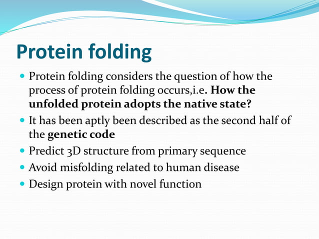 Protein Folding Mechanism | PPTX | Chemistry | Science