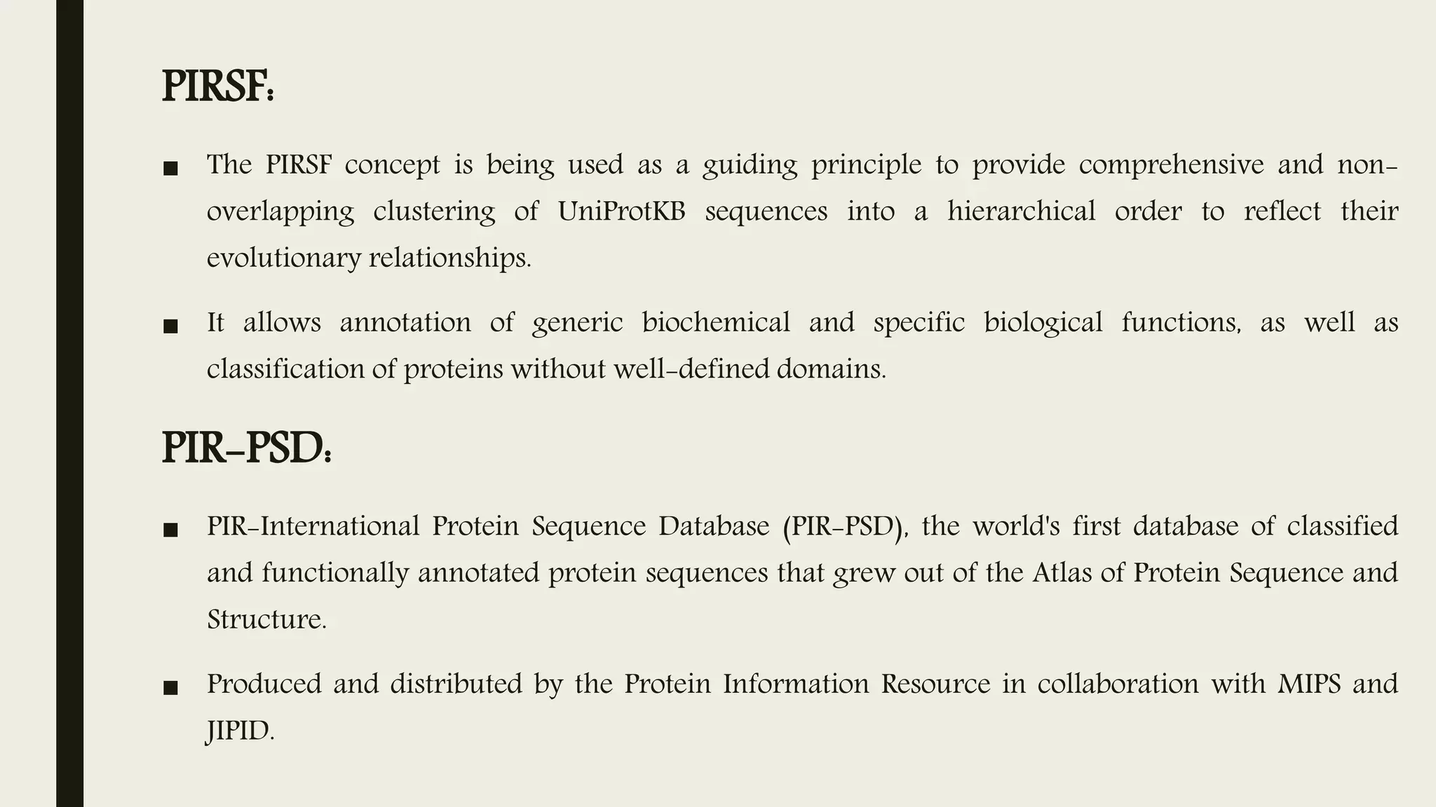 Protein information resource (PIR) | PPTX