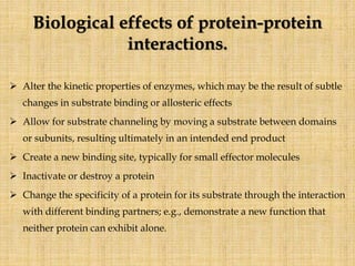 Protein interaction, types by kk sahu | PPTX