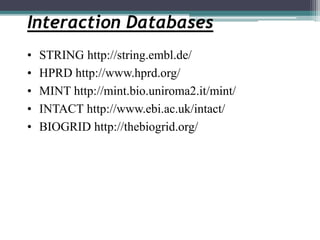 overview of the protein protein interaction | PPT