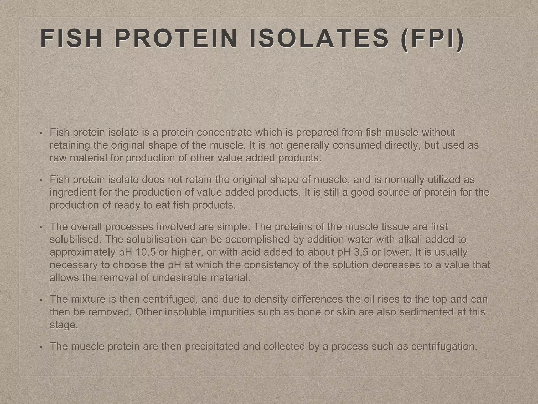 Protein isolates and concentrates | PPTX