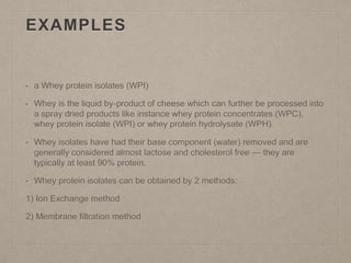 Protein isolates and concentrates | PPTX