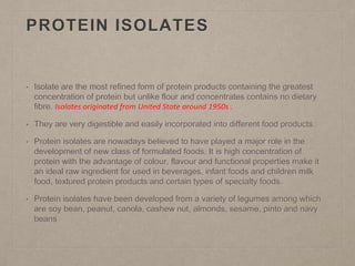 Protein isolates and concentrates | PPTX
