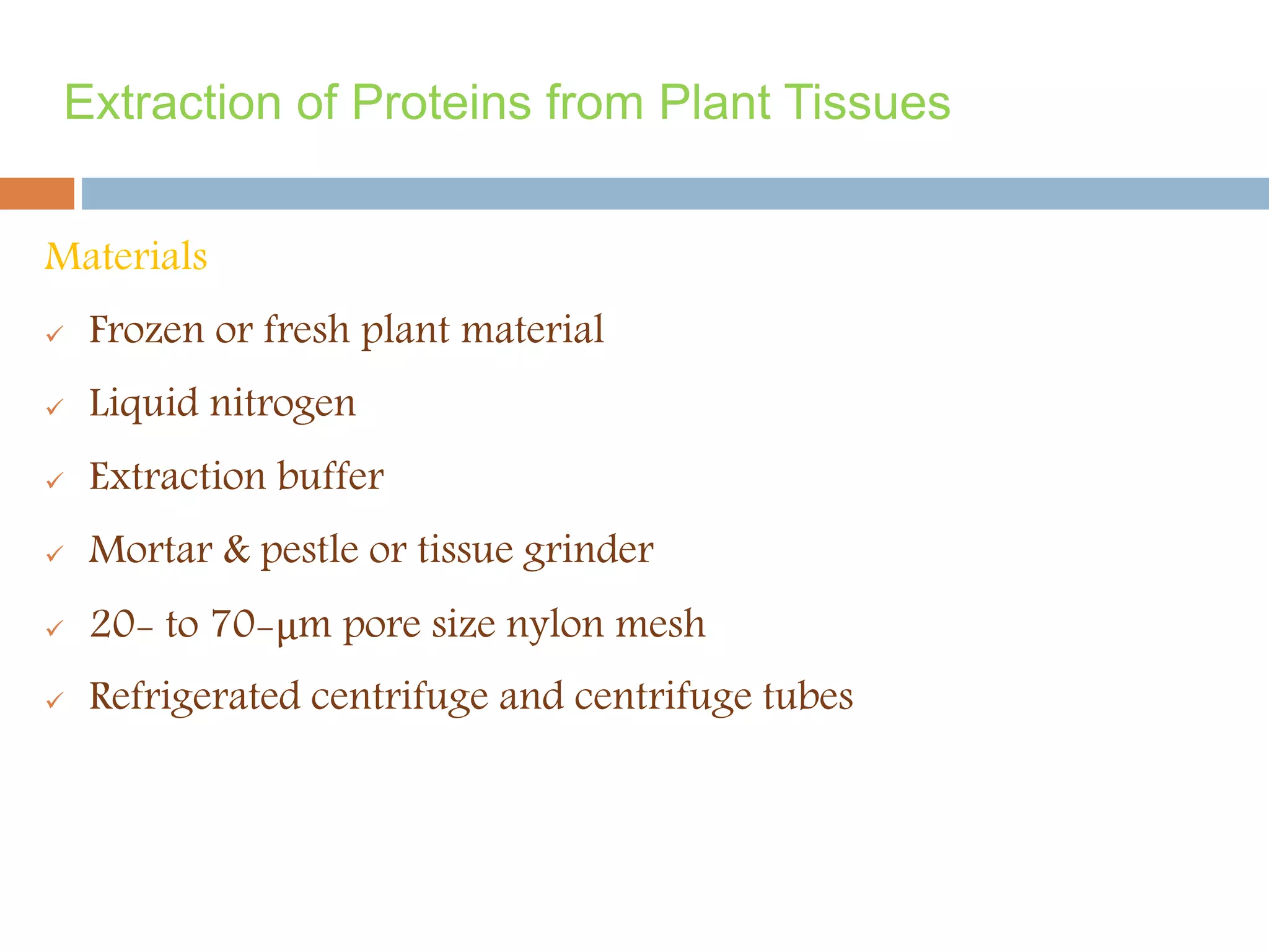 Protein isolation and quantification | PPTX
