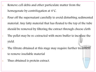 Protein isolation and quantification | PPTX