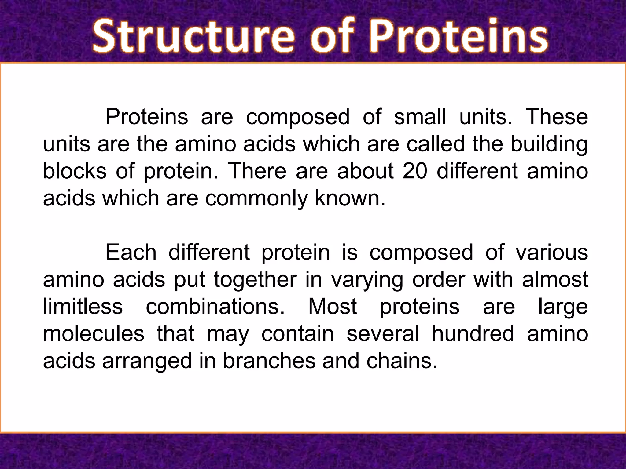 Protein; its functions | PPTX