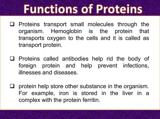 Protein; its functions | PPTX | Nutrition | Healthy Living