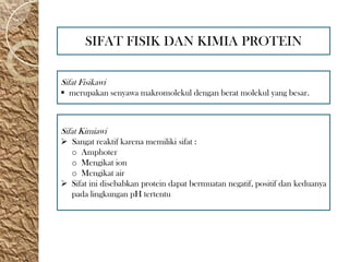 Protein (kimia hasil pertanian) | PPT