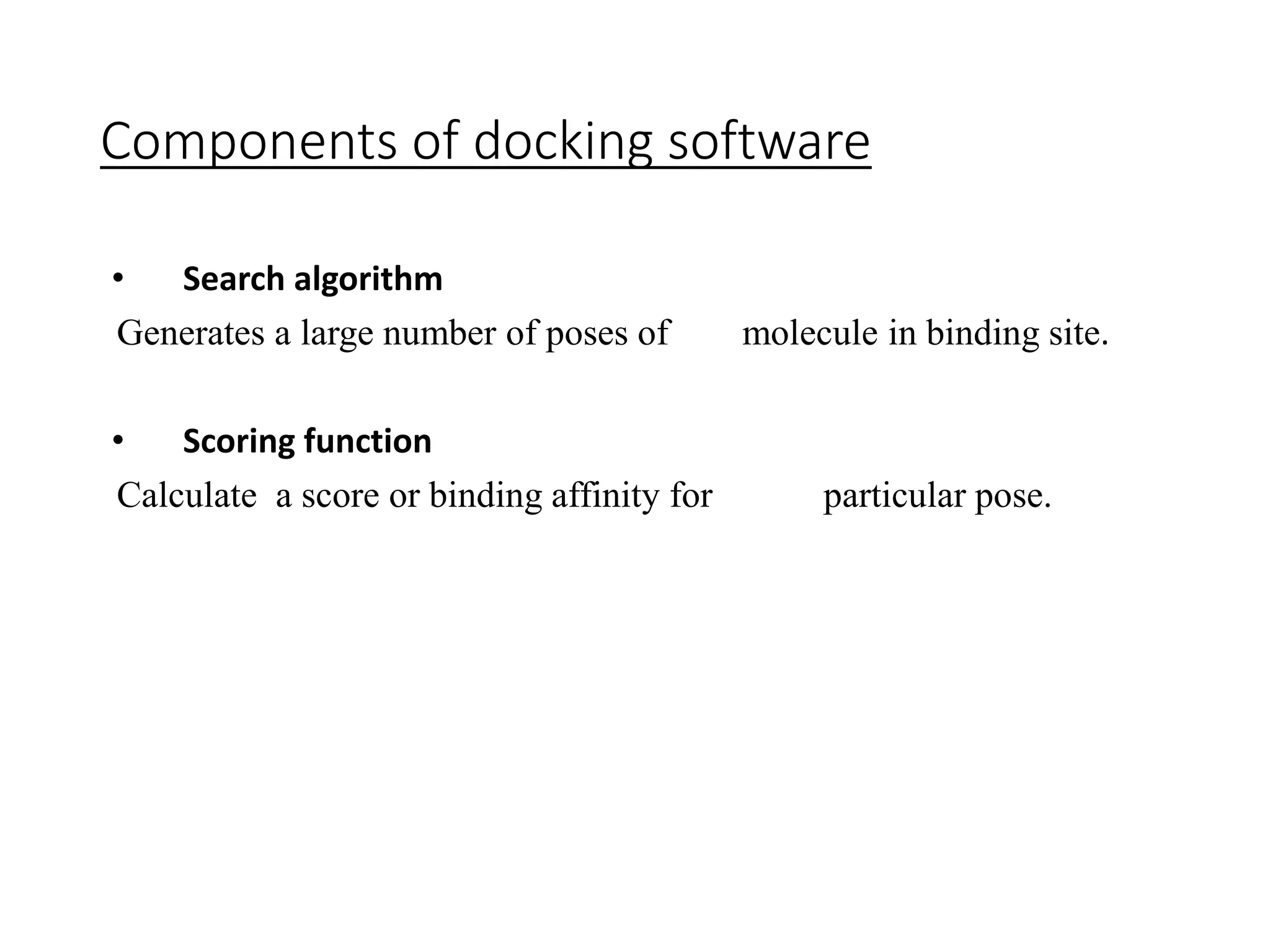 Protein ligand docking | PPTX | Chemistry | Science