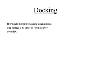 Protein ligand docking | PPTX