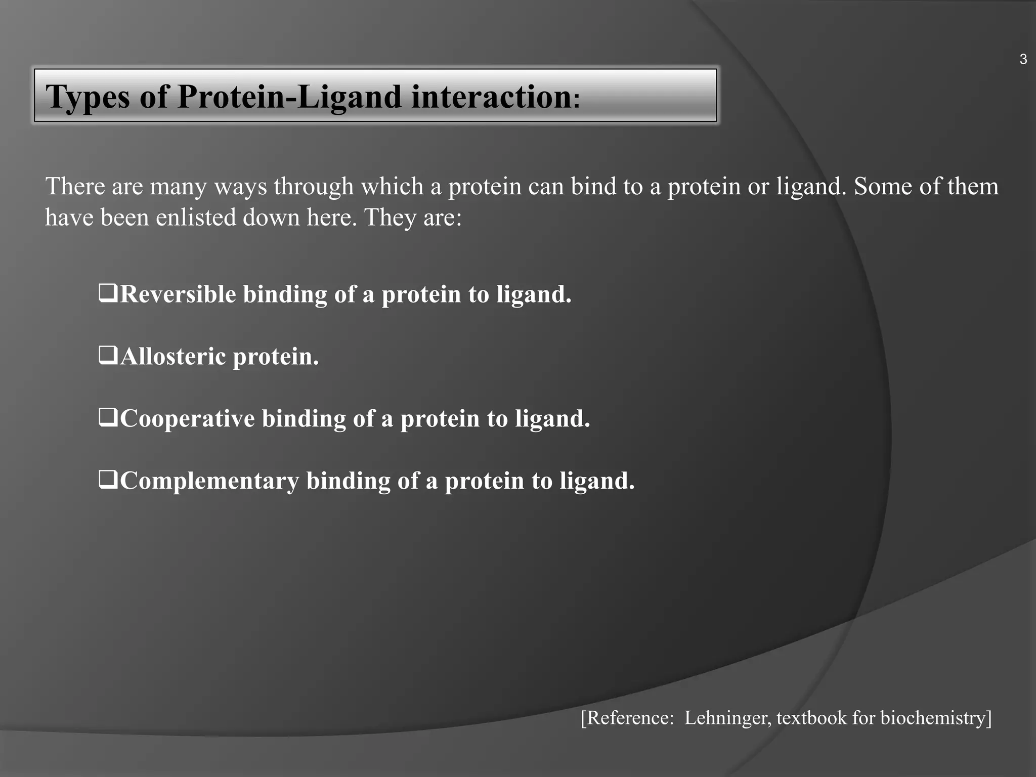 Protein ligand interaction. | PPTX