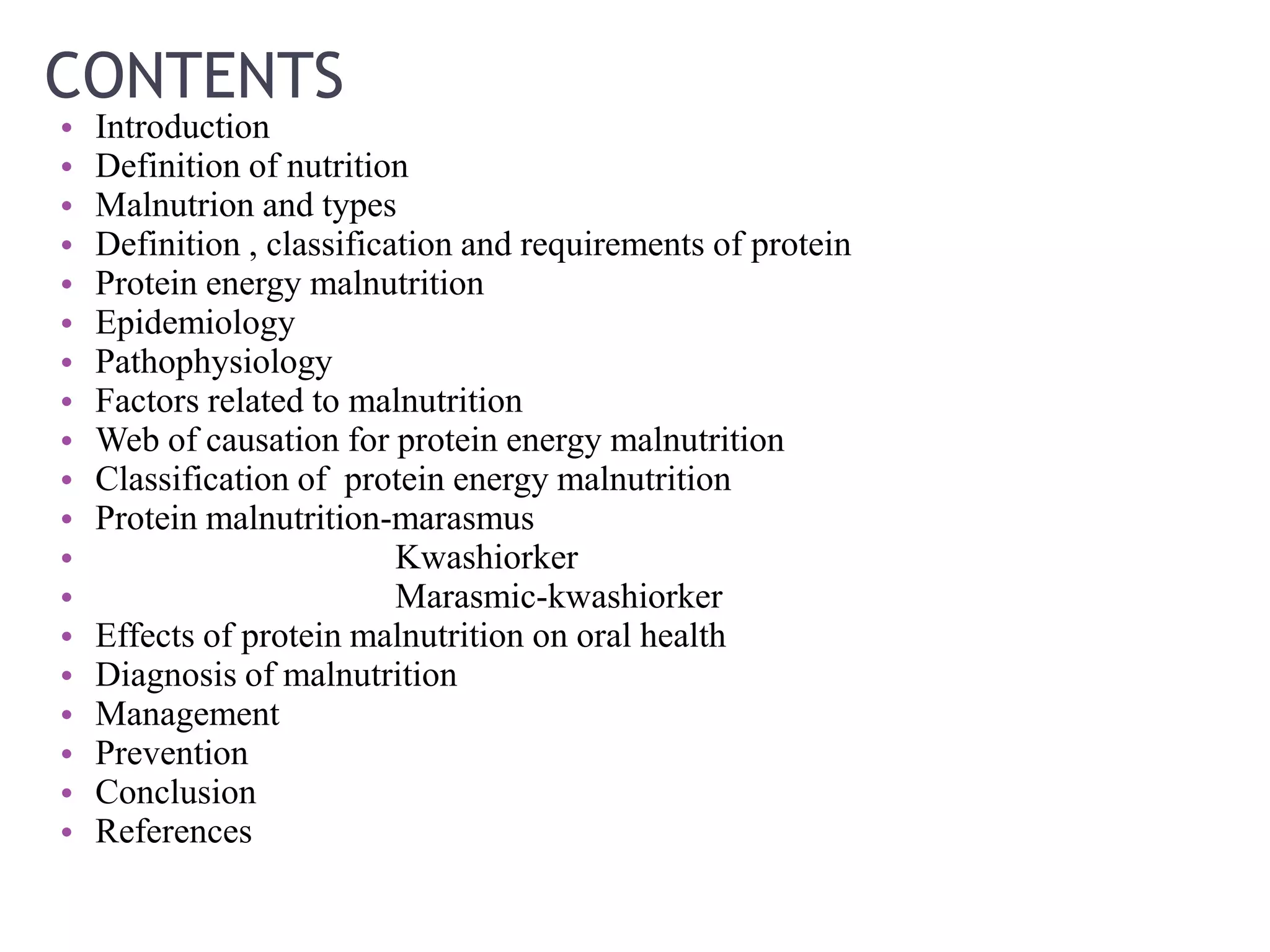 Protein malnutrition and its effect on oral health | PPTX