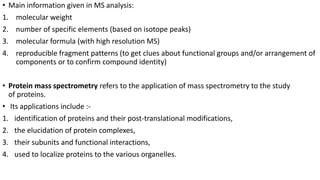 Protein mass spectrometry data analysis. | PPTX