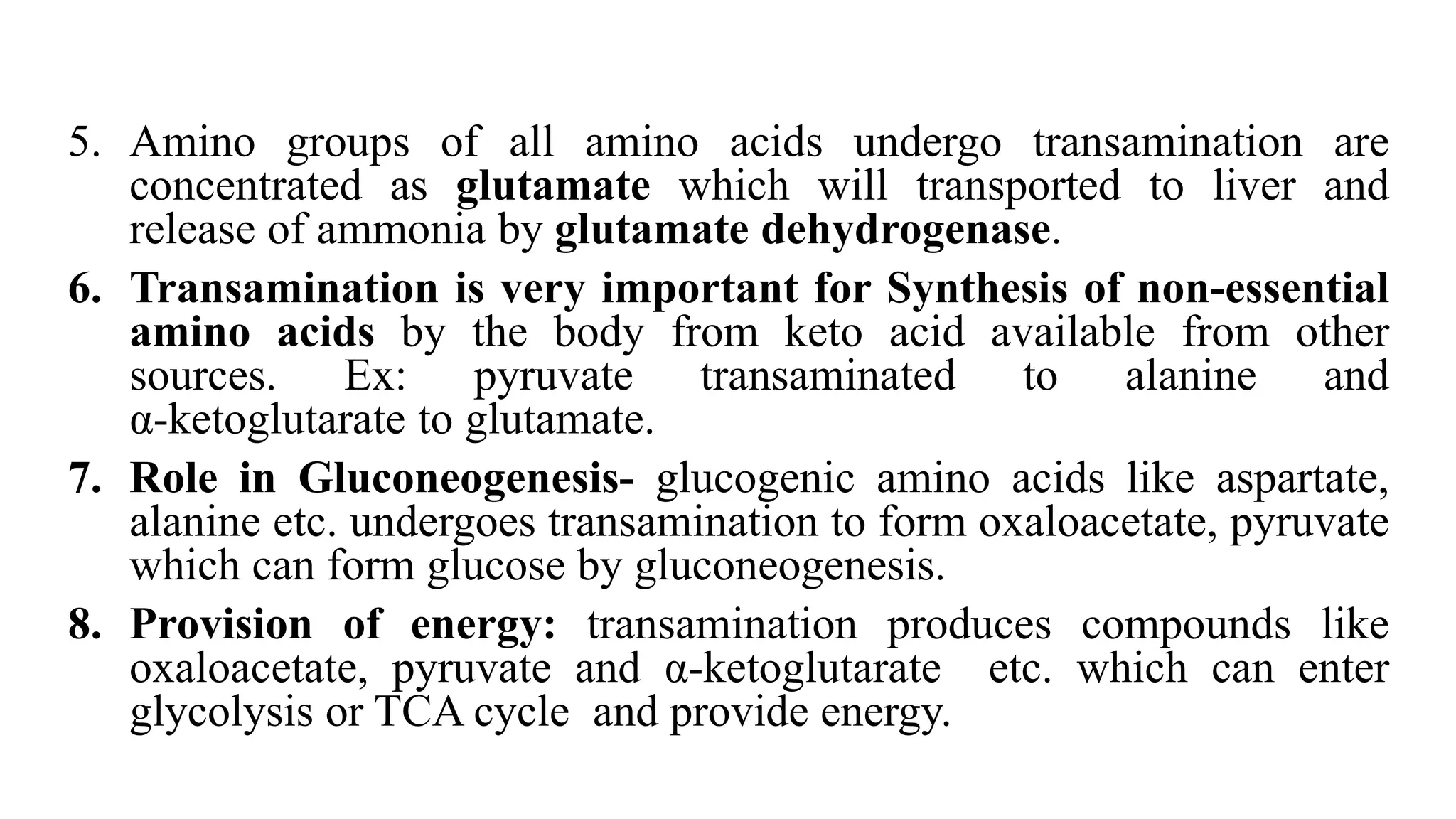 Protein metabolism transamination deamination, fate of ammonia, urea ...