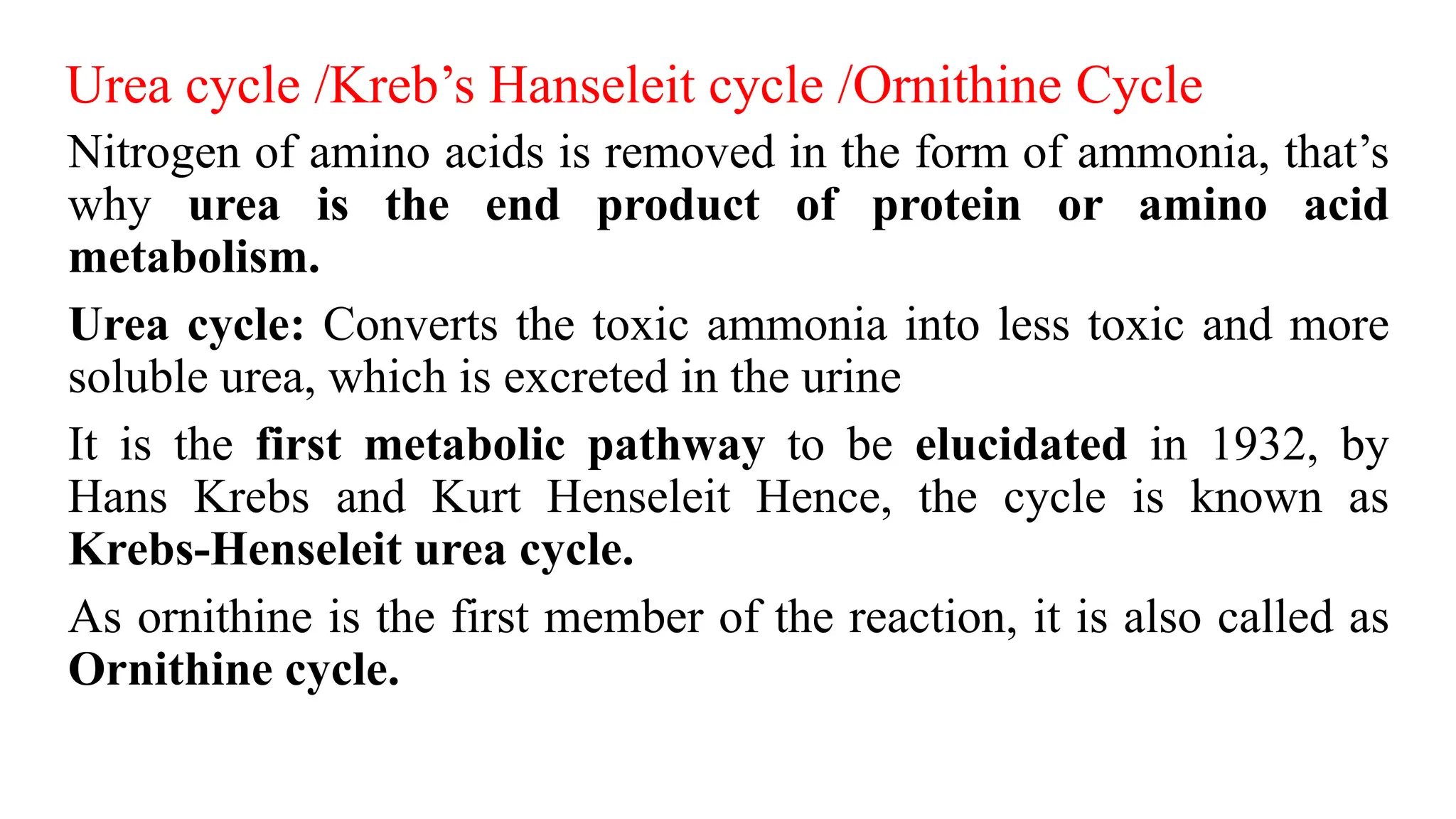 Protein metabolism transamination deamination, fate of ammonia, urea ...